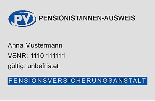 Bild: Pensionistenausweis im Scheckkartenformat - die neue ...